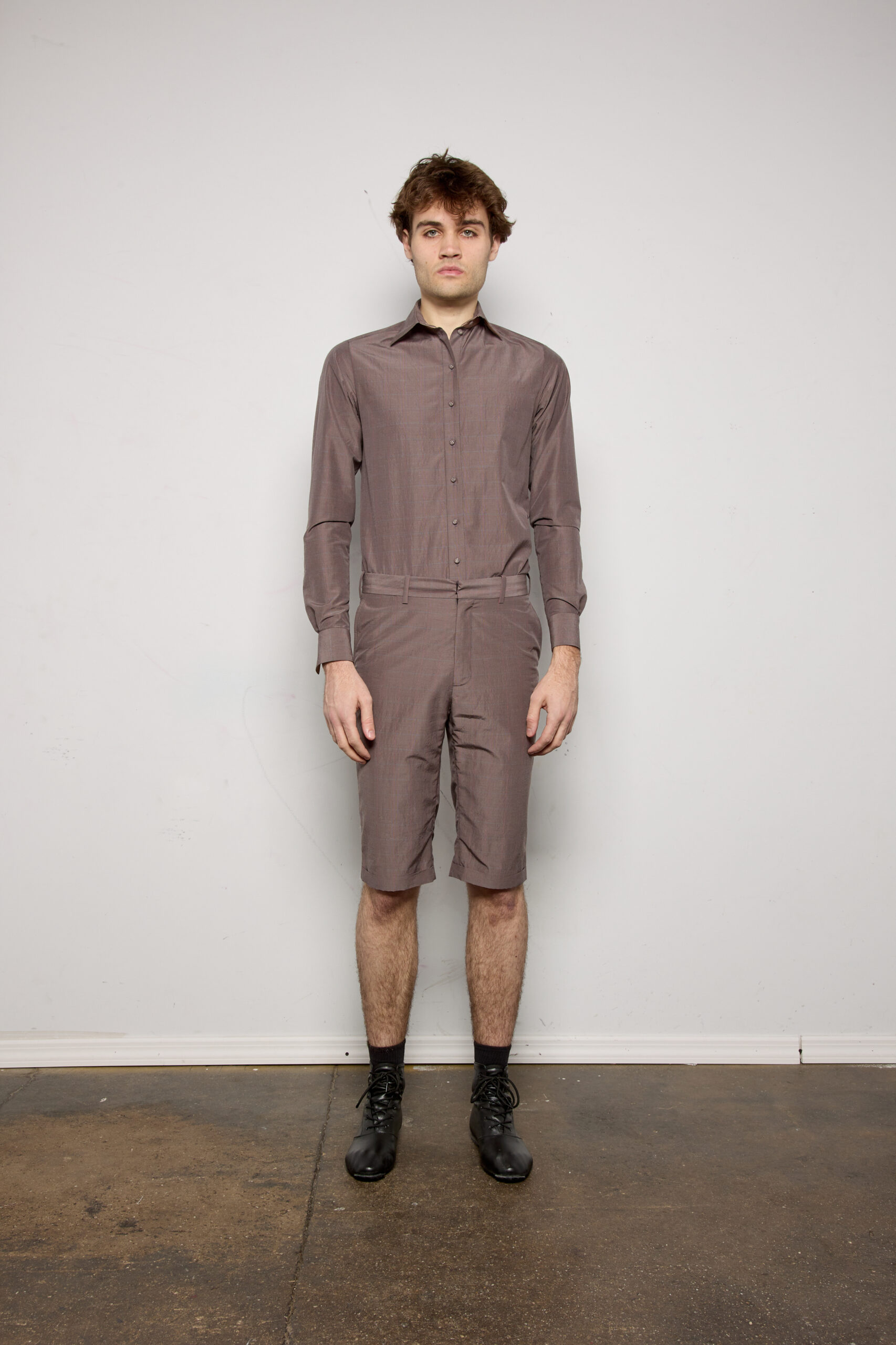 Men's Plaid Slim Cigarette Short | meruert tolegen